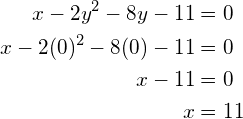 Parabola D in the xy-plane has equation x – 2y^2 – 8y – 11 = 0… – PWN ...